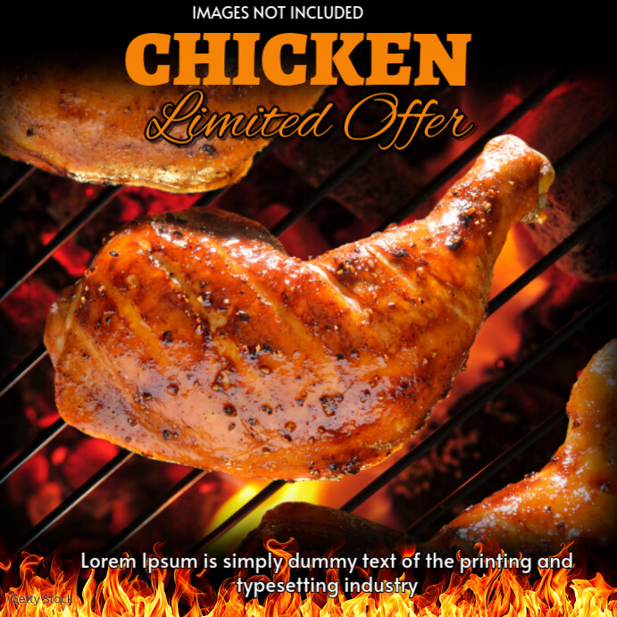 Black Joyful Chicken Instagram Post-Vorlage | PosterMyWall
