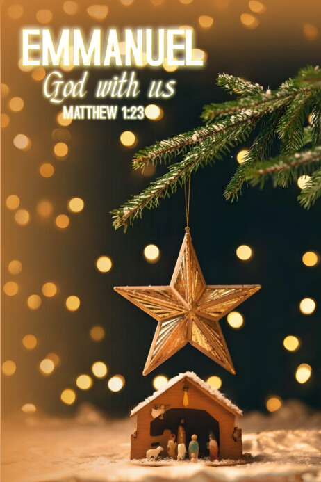 Copy of Black Joyful Christmas Bible Poster | PosterMyWall