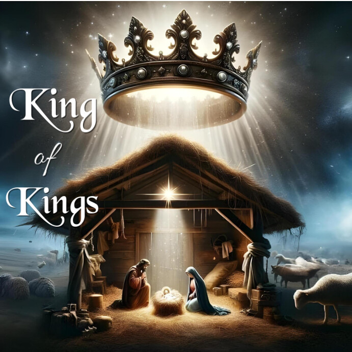 Black Joyful Christmas Nativity Instagram Post Template | PosterMyWall