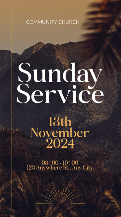Black Joyful Church Service Template Instagram Story | PosterMyWall