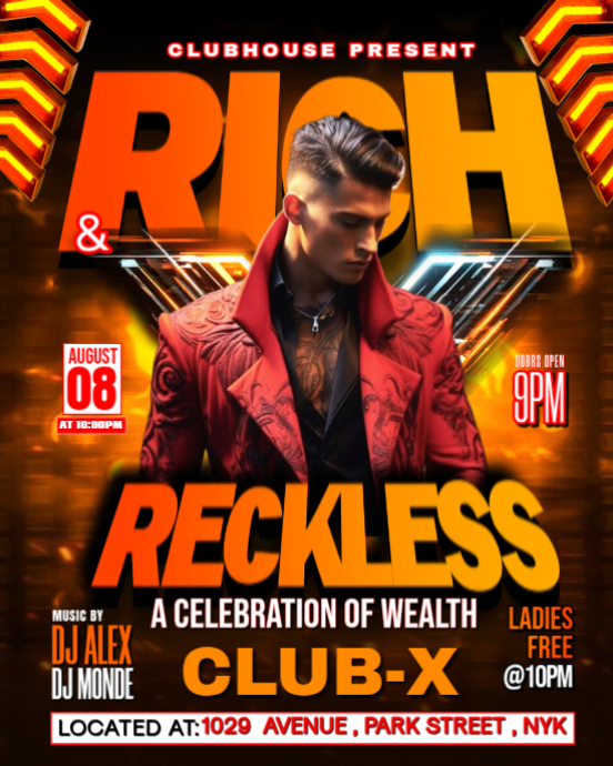 Black Joyful Club Party Template, Instagram Portrait | PosterMyWall