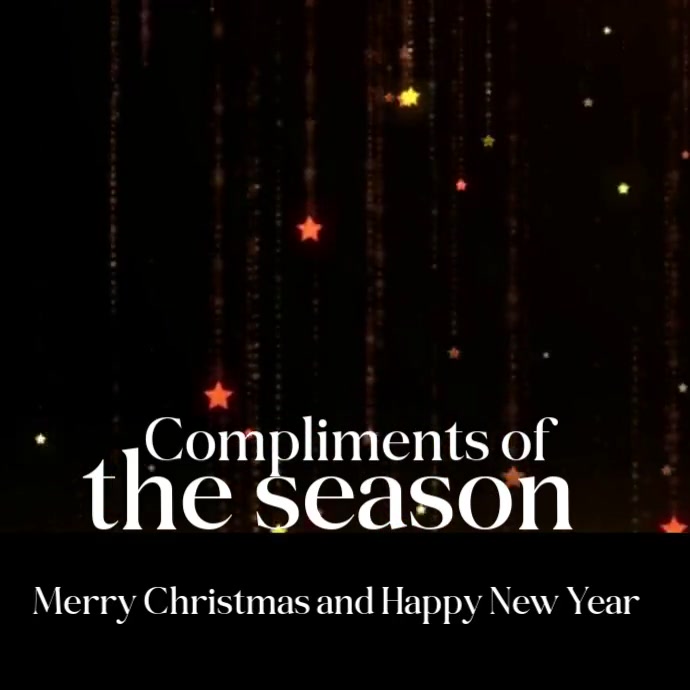 Black Joyful Compliments Of The Season Instagram Post Template ...