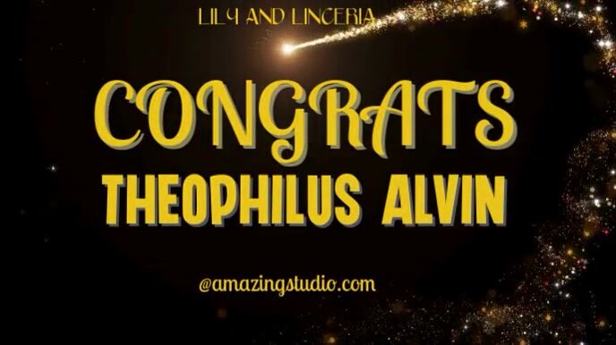 Plantilla de Black Joyful Congratulations Animated Video Digital ...