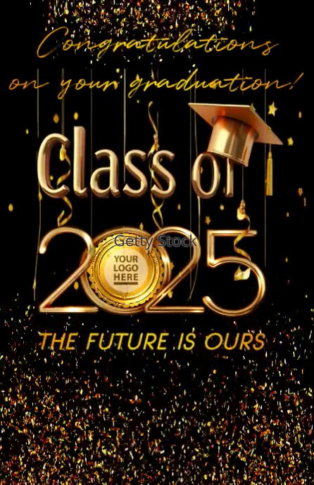 Black Joyful Congratulations On Your Graduation Tabloid Template ...