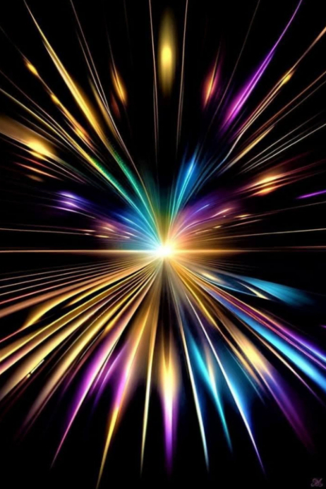 Black Joyful Cosmic Radiant Burst Poster Template | PosterMyWall