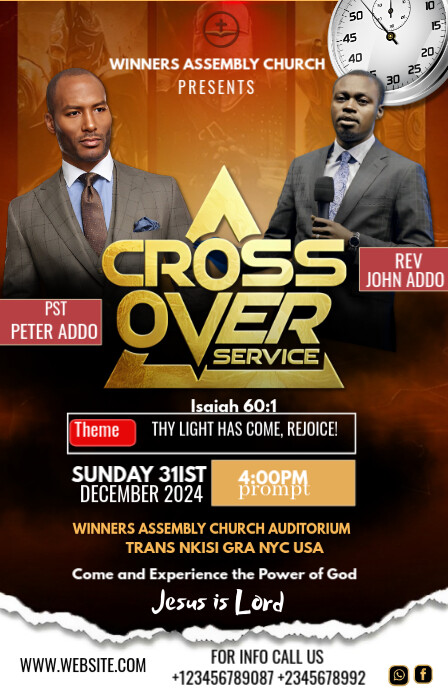 Plantilla de Black Joyful Cross Over Night Tabloid | PosterMyWall