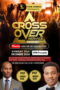 2025 CROSS OVER SERVICE FLYER TEMPLATE | PosterMyWall