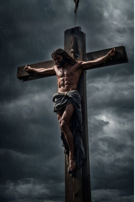 Black Joyful Crucifixion Of Jesus Poster Template | PosterMyWall