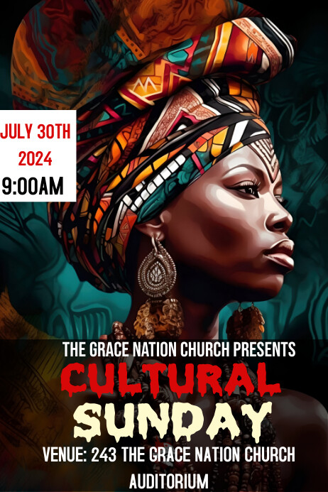 Copy of Black Joyful Cultural Sunday Design Poster | PosterMyWall
