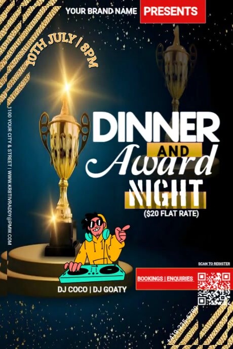 Copy of Black Joyful Dinner And Award Night Poster | PosterMyWall