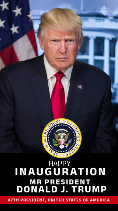 Black Joyful Donald Trump's Instagram Story Template | PosterMyWall