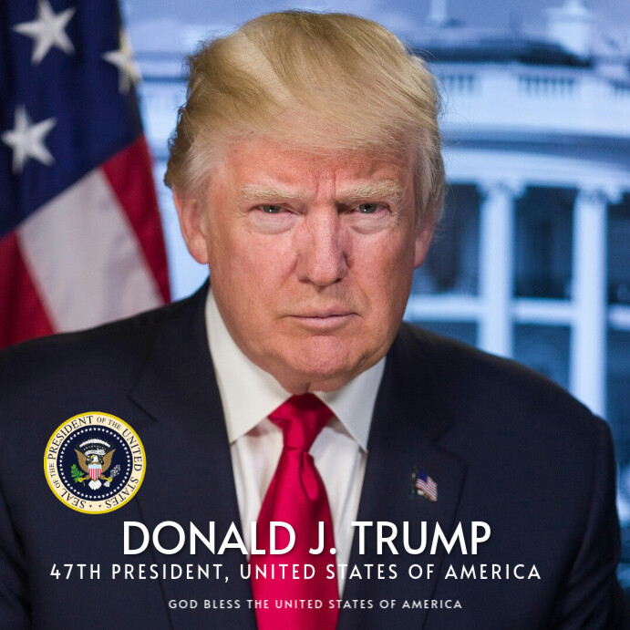 Black Joyful Donald Trump Instagram Post Templat | PosterMyWall