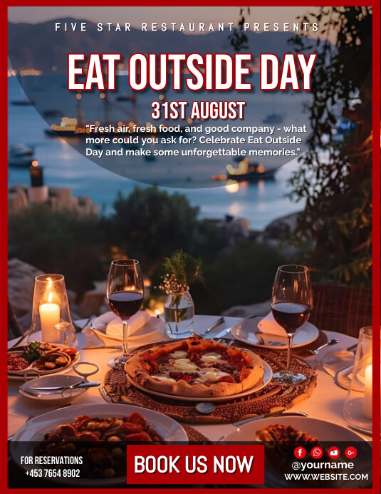 Copy of Black Joyful Eat Outside Day Flyer (us Lette | PosterMyWall