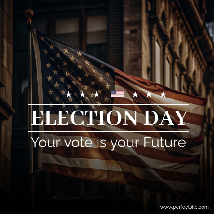 Black Joyful Election Day Instagram Post Template | PosterMyWall