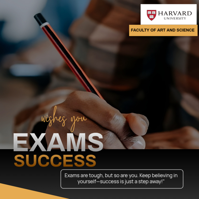 Black Joyful Exams Success Wishes Flyer Design Instagram Post Template ...