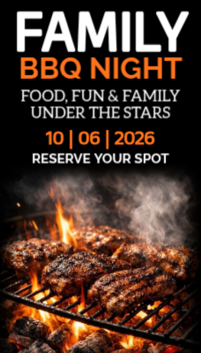Family Bbq Night Business Cards Template | PosterMyWall