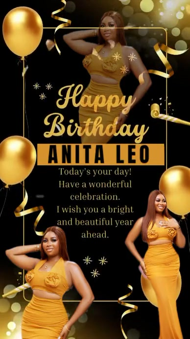 Plantilla de Black Joyful Fast Sparkle Birthday Slideshow | 6-second ...