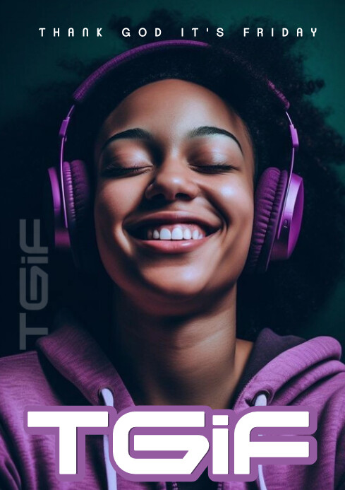 Black Joyful Friday A4 Template | PosterMyWall