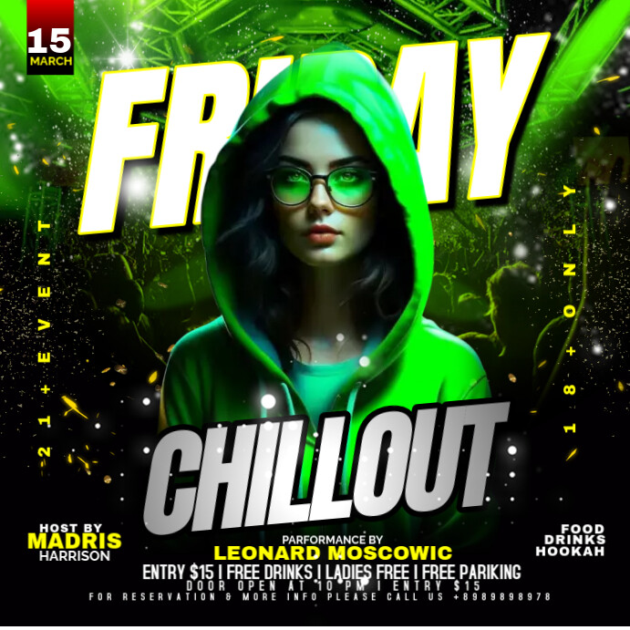 Copy of Black Joyful Friday Chillout Instagram Post | PosterMyWall