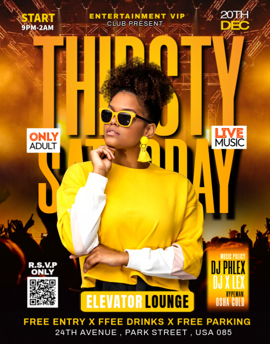 Black Joyful Friday Latin Party Flyer Poster/wallboard Template ...