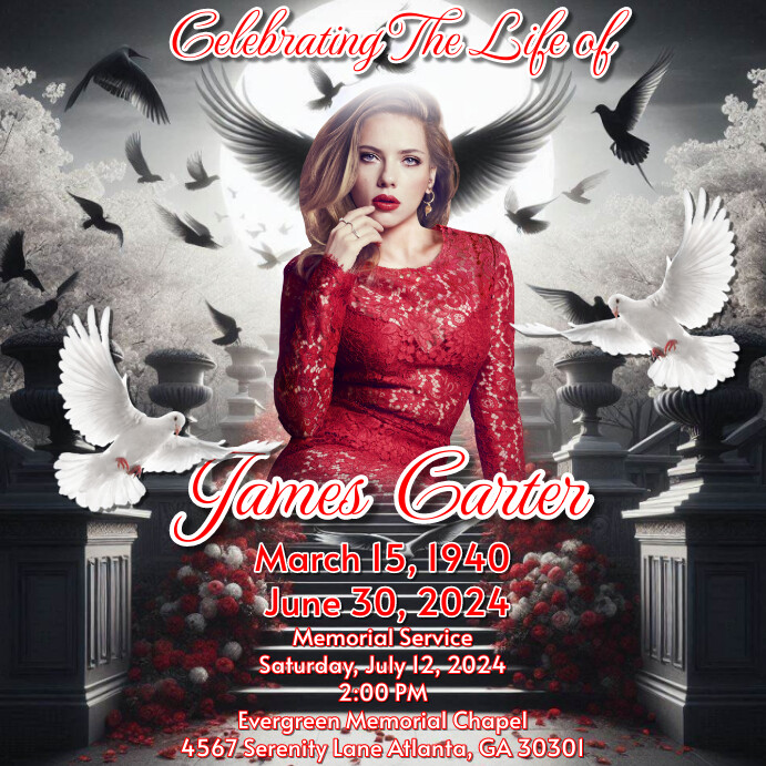 Modèle Black Joyful Funeral Flyer Instagram Post | PosterMyWall