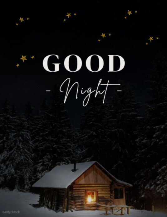 Copy of Black Joyful Good Night Flyer (us Letter) | PosterMyWall