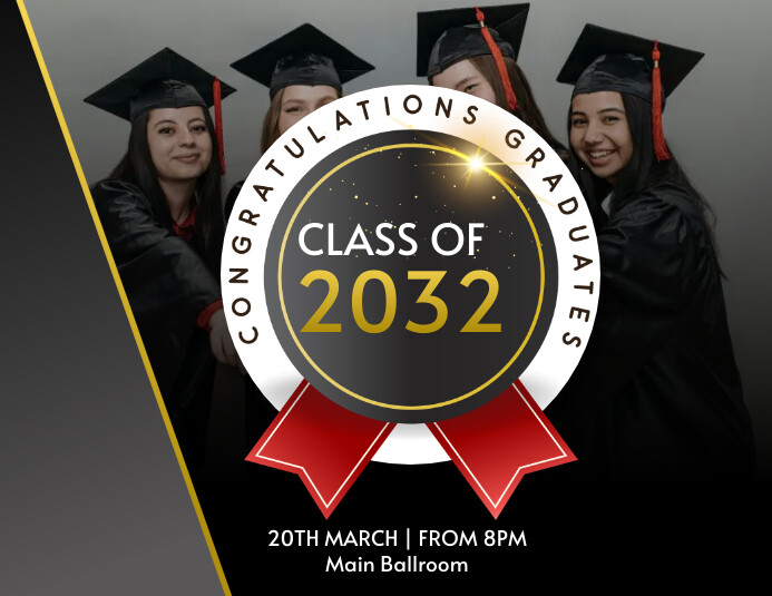 Black Joyful Graduation Ceremony Flyer (us Le Template | PosterMyWall