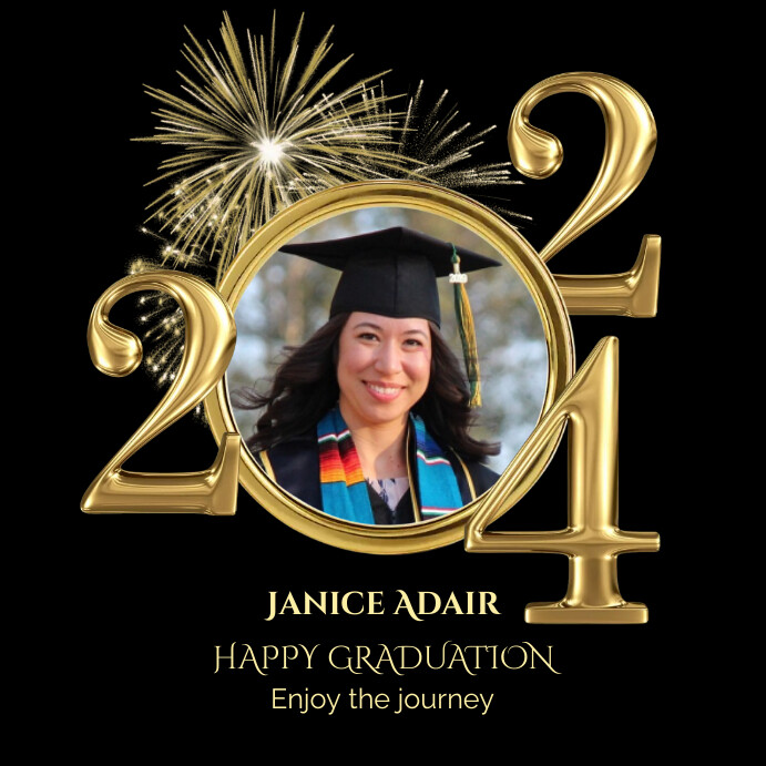 Copy of Black Joyful Graduation Instagram Post | PosterMyWall