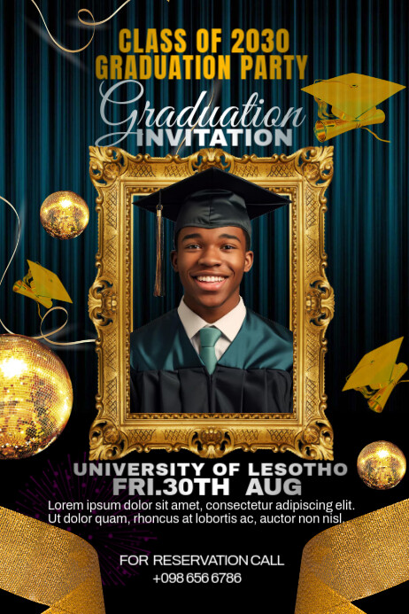 Copy of Black Joyful Graduation Poster | PosterMyWall