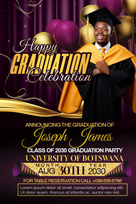 Copy of Black Joyful Graduation Poster | PosterMyWall