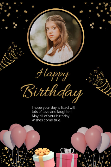 Copy of Black Joyful H Poster | PosterMyWall