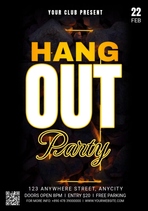 Copy of Black Joyful Hangout Party A2 | PosterMyWall