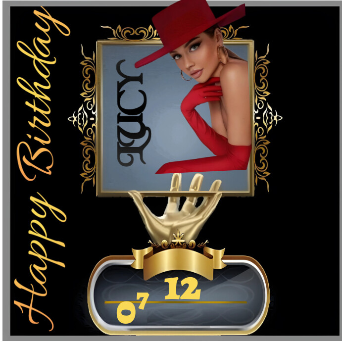 Copy of Black Joyful Happy Birthday Frame Template De | PosterMyWall
