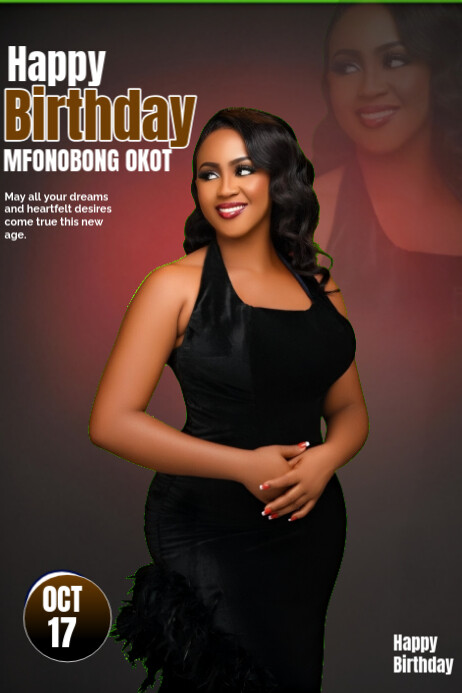 Copy of Black Joyful Happy Birthday Graphics Design Poster | PosterMyWall