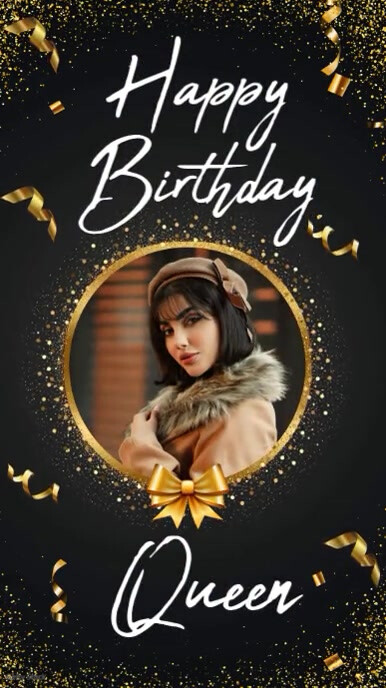 Black Joyful Happy Birthday Instagram Reel Template | PosterMyWall