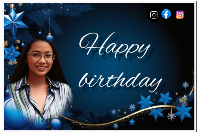 Black Joyful Happy Birthday Label Template | PosterMyWall