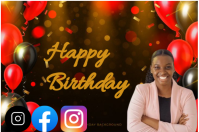 Black Joyful Happy Birthday Label Template | PosterMyWall