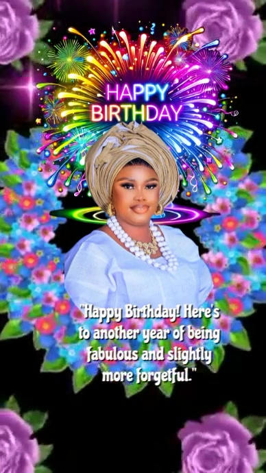 Plantilla de Black Joyful Happy Birthday Youtube Short | PosterMyWall