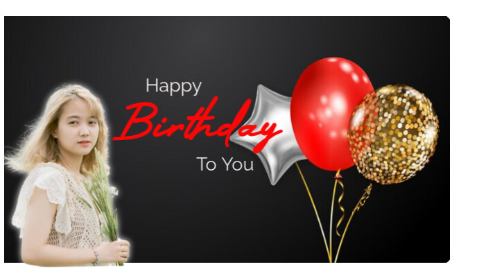 Black Joyful Happy Birthday Youtube Thumbnail Template | PosterMyWall