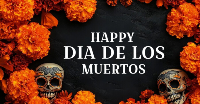 Plantilla de Black Joyful Happy Dia De Los Muertos Facebook Shared ...