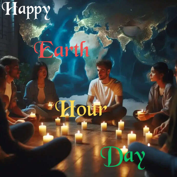 Copy of Black Joyful Happy Earth Hour Day Instagram Post | PosterMyWall