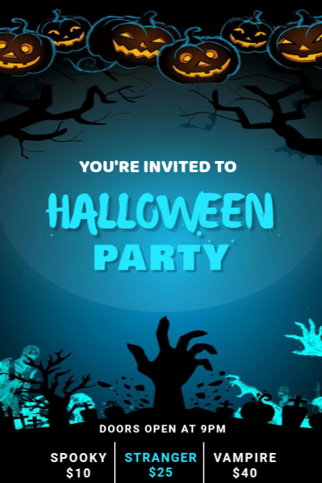 Black Joyful Happy Halloween 2025 Poster Template | PosterMyWall