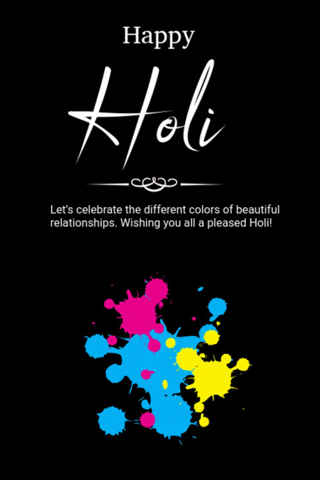 Copy of Black Joyful Happy Hol Poster | PosterMyWall