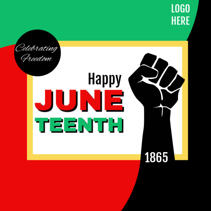 Black Joyful Happy Juneteenth Design Template Instagram Post | PosterMyWall