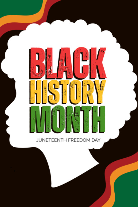 Black Joyful Happy Juneteenth Freedom Day Poster Template | PosterMyWall