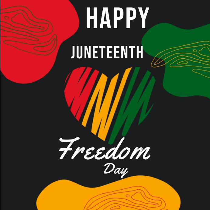 Black Joyful Happy Juneteenth Instagram Post Template | PosterMyWall