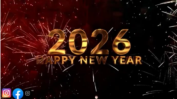 Plantilla de Black Joyful Happy New Year 2024 Youtube Thumbnail ...