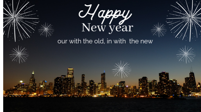 Black Joyful Happy New Year Digital Display (16:9) Template | PosterMyWall