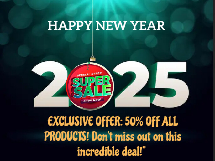 Black Joyful Happy New Year Special Offers Presentation Template ...