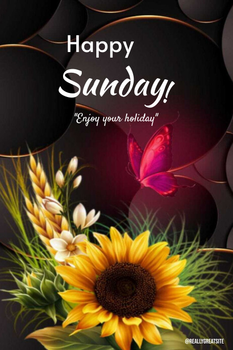 Black Joyful Happy Sunday Poster 2024 Poster Template | PosterMyWall